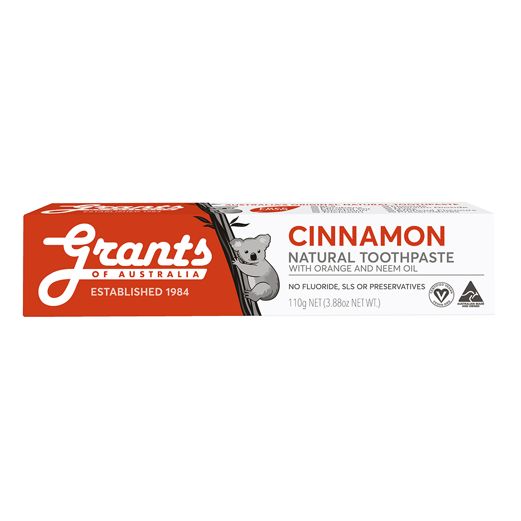 Australian Cinnamon Toothpaste - natural, vegan, fluoride free – Grants of Australia