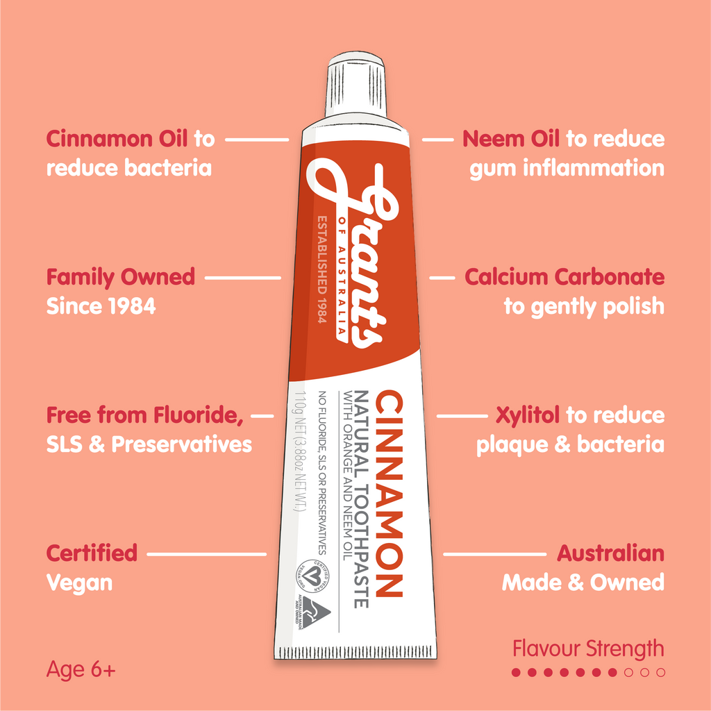 Australian Cinnamon Toothpaste - natural, vegan, fluoride free – Grants ...