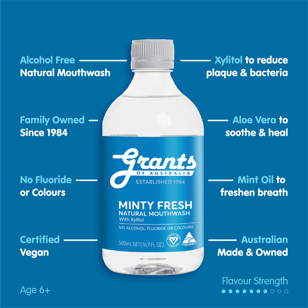Minty Fresh Natural Mouthwash | Grants of Australia