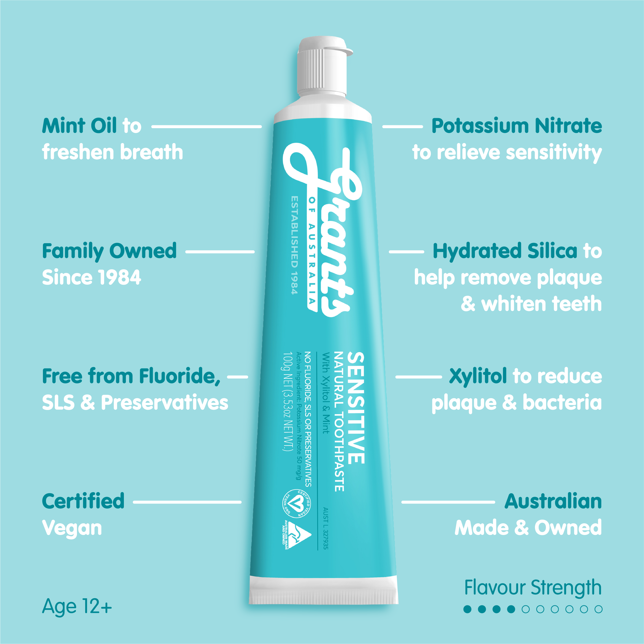Sensitive Natural Toothpaste | Grants of Australia