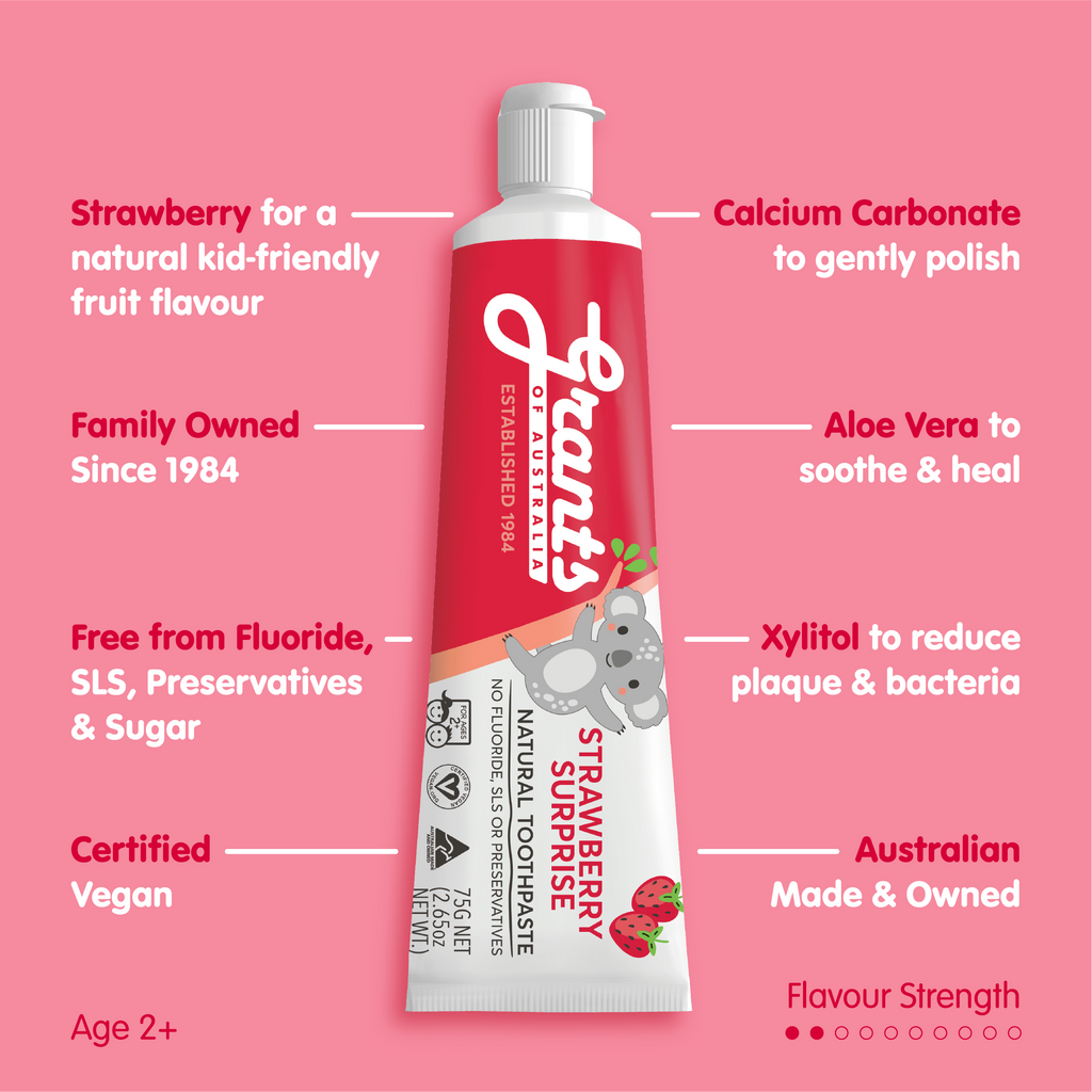 Kids Strawberry Natural Toothpaste | Grants of Australia