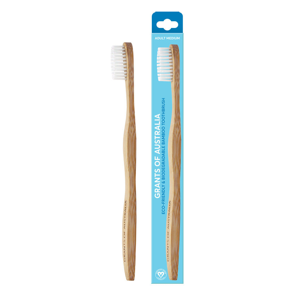 Adult Bamboo Toothbrush - Medium | Grants of Australia